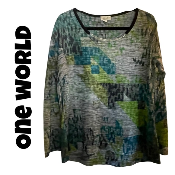 ONE WORLD | Tops | 36l One World Womans Large Top | Poshmark